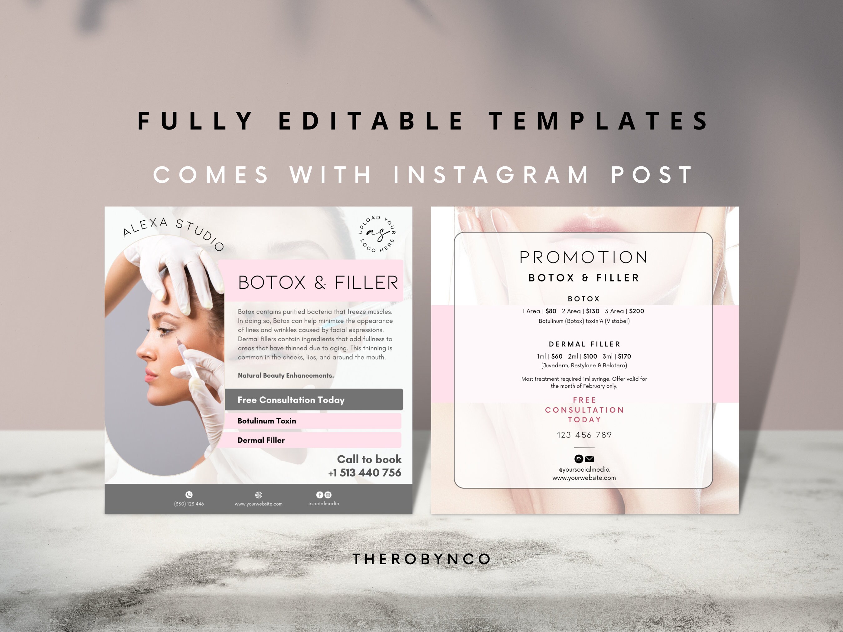 DIY Botox Dermal Filler Beauty Flyer Templates Design, Brand Awareness ...