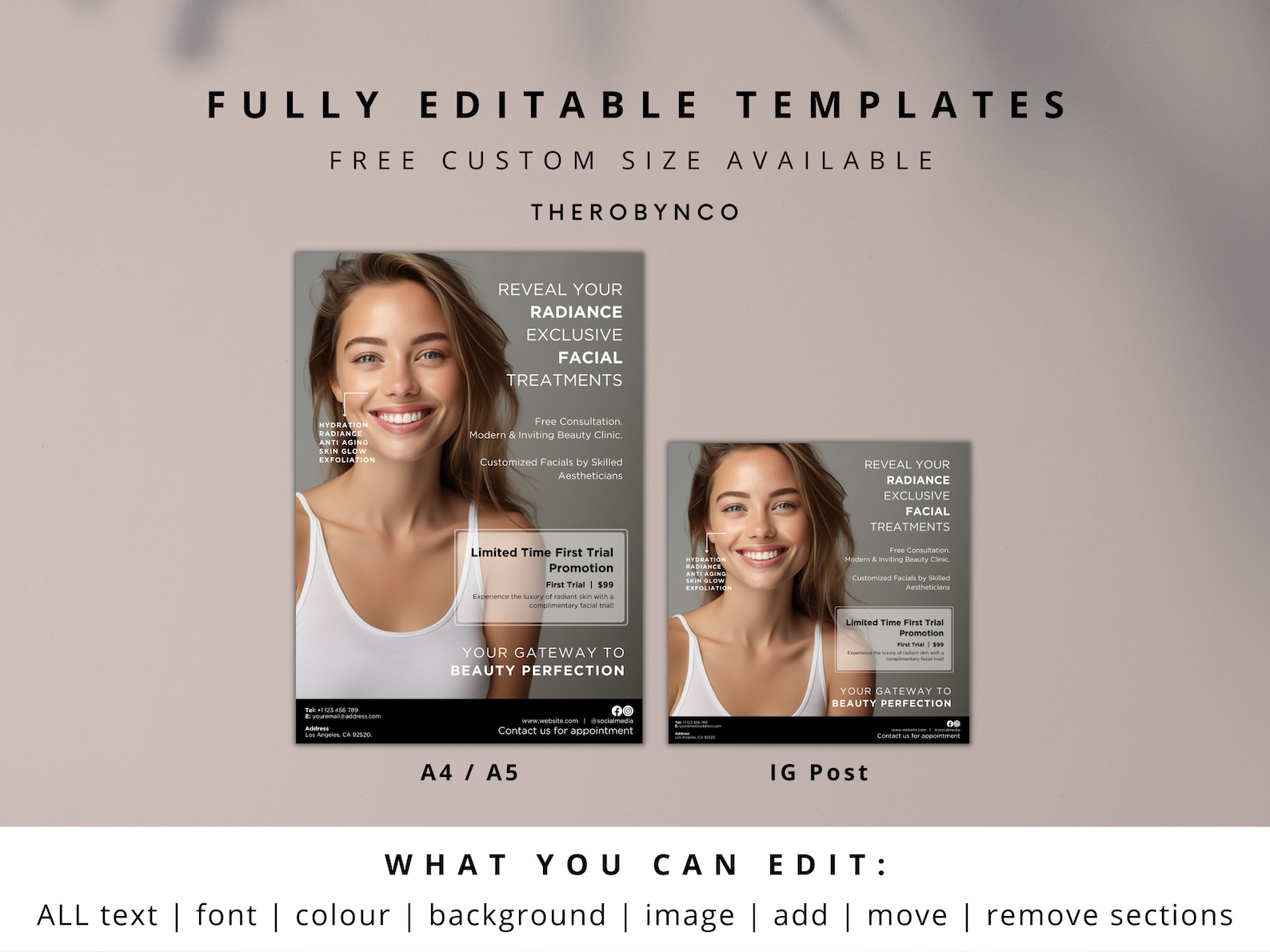 Beauty Facial Salon Flyer Templates Design, Modern, Membership Package ...