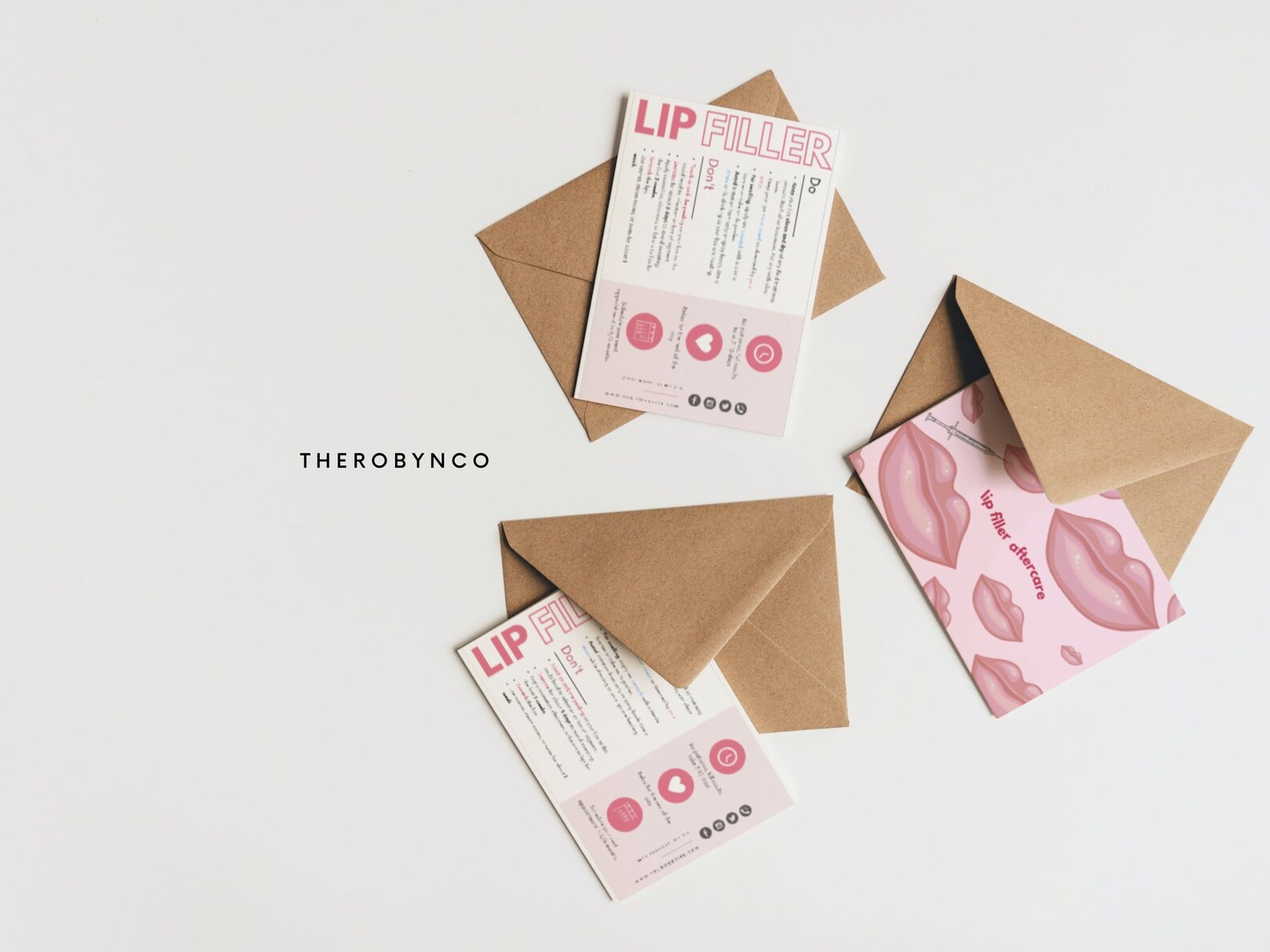 Lip Filler Aftercare Card Design Templates, Lips Enhancement ...