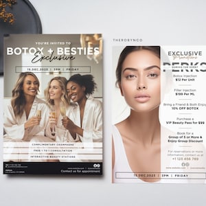 DIY Botox Party Promotional Beauty Flyer Templates, Editable Printable ...