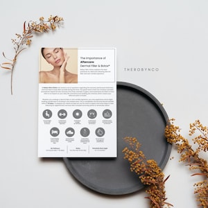 DIY Botox Filler Aftercare Leaflet Card Design Mini Templates, Editable ...