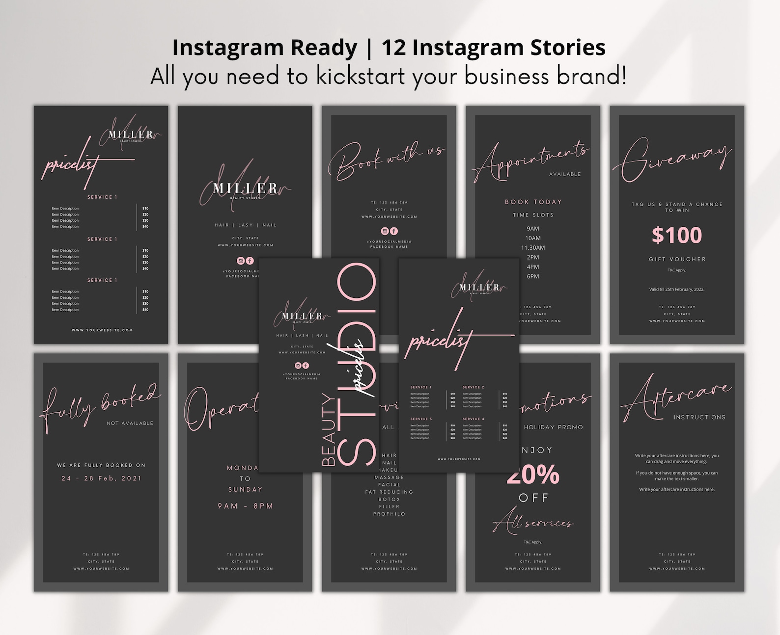 MIL 30 Large Branding Kit Set Bundle Templates Editable - Etsy