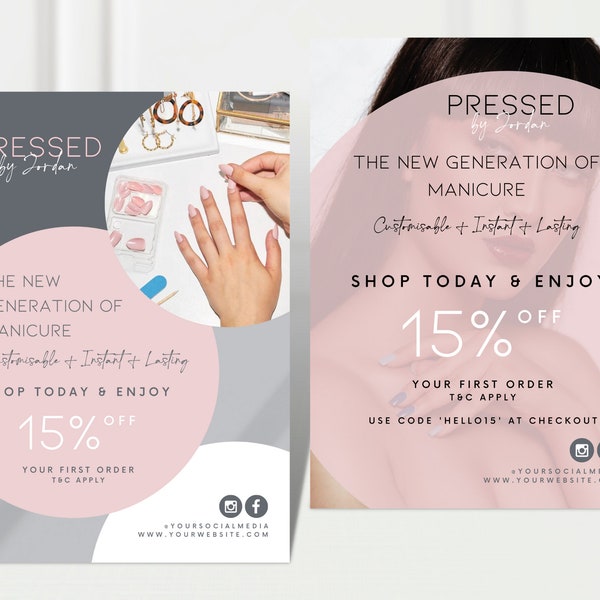 Press on Card Flyer - Etsy