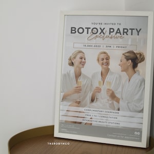 DIY Botox Party Promotional Beauty Flyer Templates, Editable Printable ...