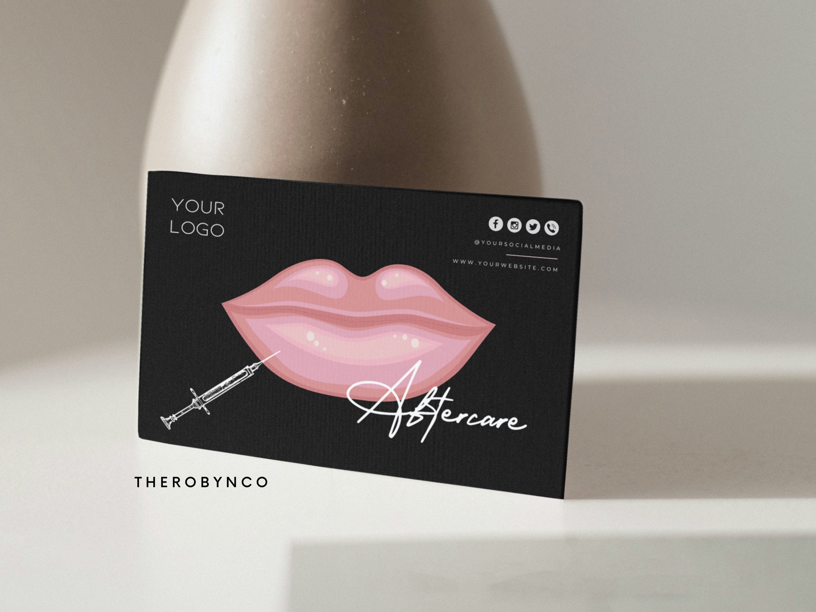 Lip Filler Aftercare Card Design Templates Lips Enhancement - Etsy