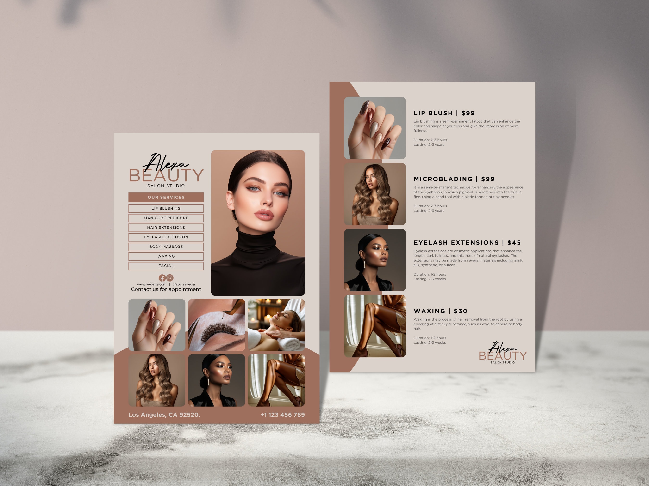 DIY Beauty Salon Flyer Templates Design, Hair Nail Makeup Salon ...
