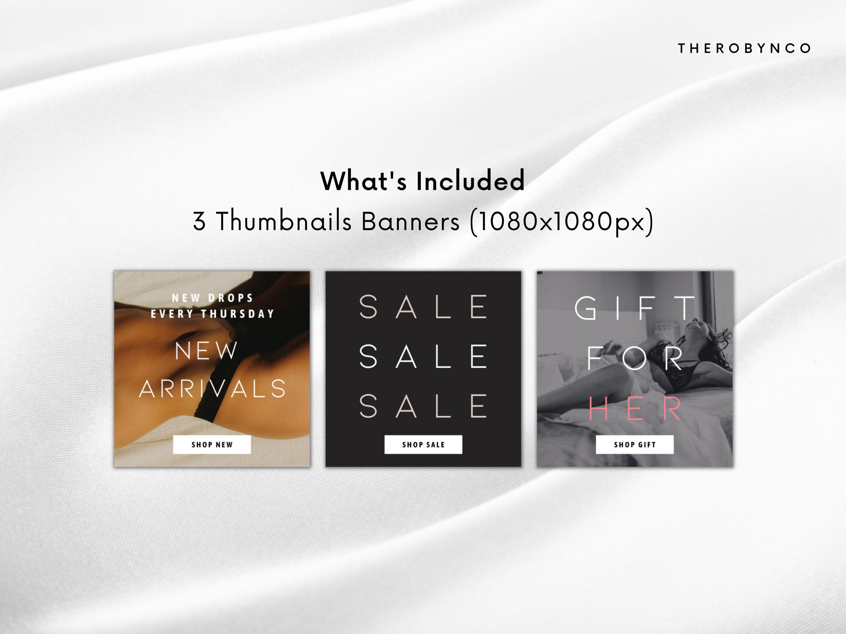 Mini Lingerie Web Banners Bundle Templates Set Website Banner - Etsy