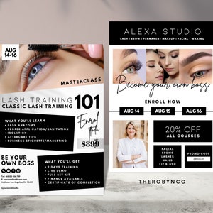 Masterclass Course Beauty Flyer Templates, Editable Printable, DIY ...