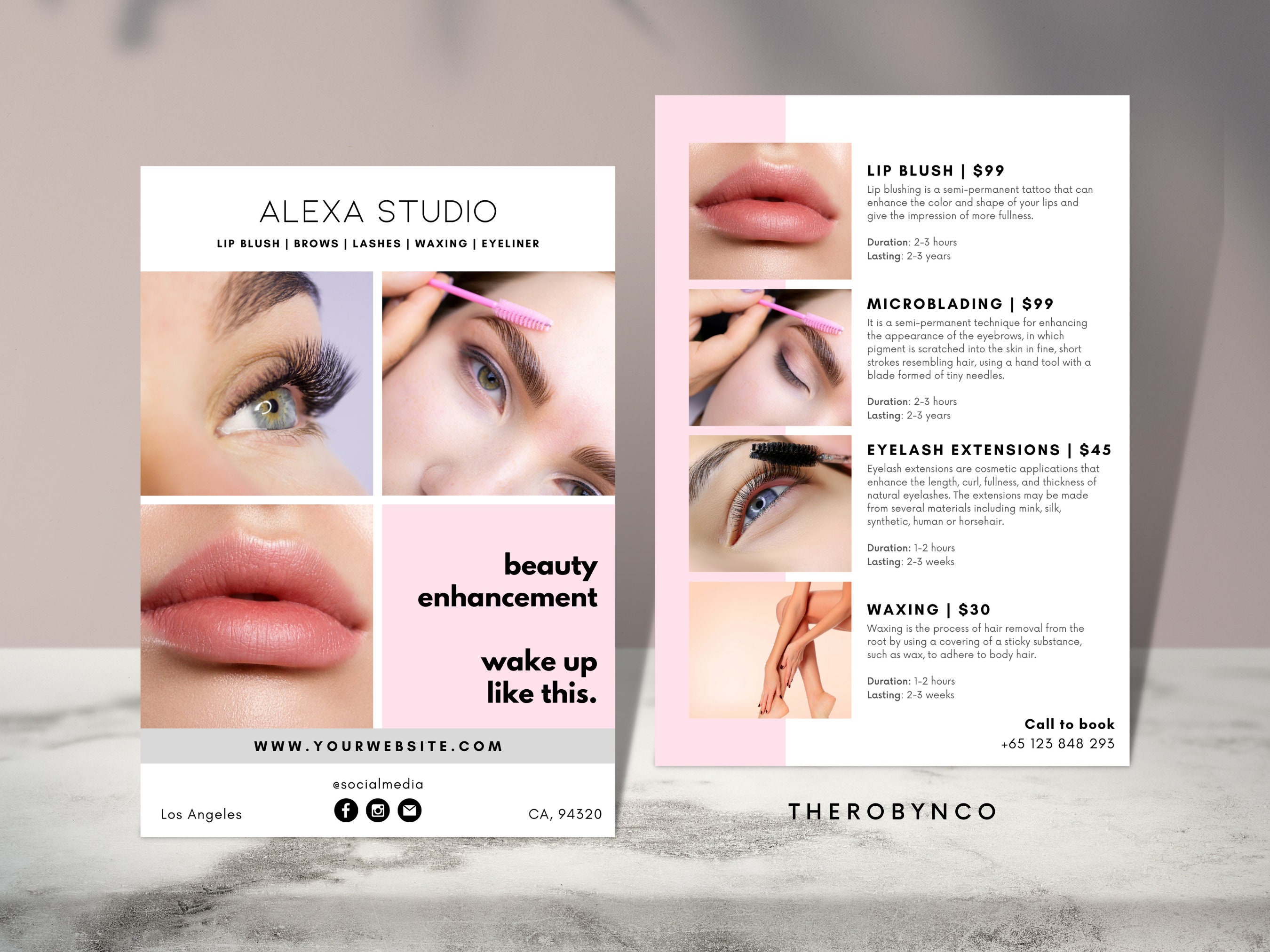 Beauty Flyer Brand Awareness Templates, Hair Nail Makeup Salon ...