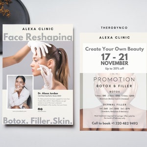 DIY Botox Dermal Filler Beauty Flyer Templates Design, Brand Awareness ...