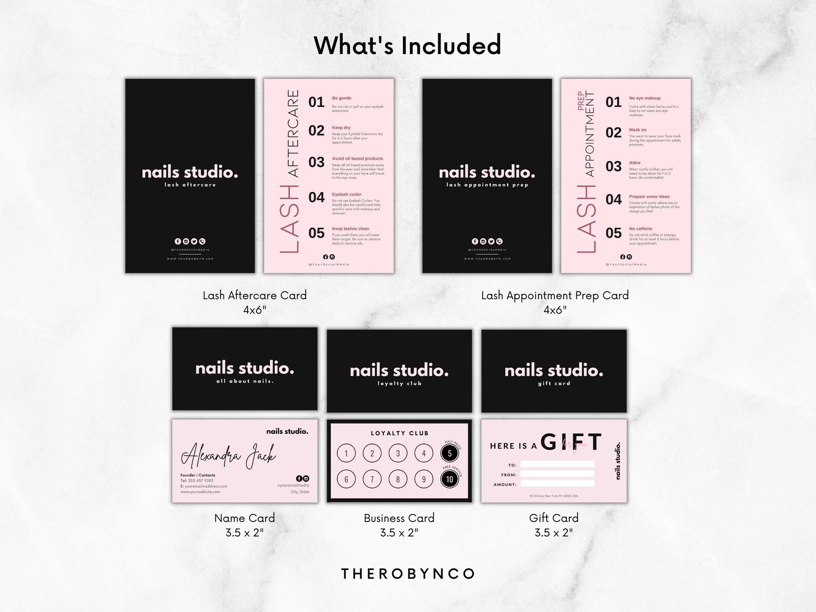 MEGA Nail Salon Large Branding Kit Bundle Templates Set - Etsy