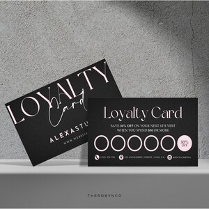 DIY Beauty Loyalty Card Templates Design, Beauty Business Card Royalty ...