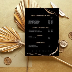 Bundle Neon Price List Template Lash Price List Eyelash - Etsy