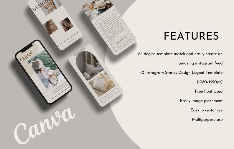 Editable Social Media Bundle Pack Template Minimalist Clean - Etsy