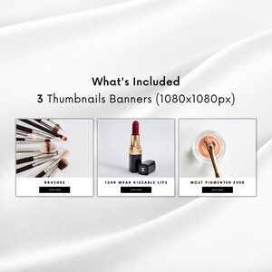 Beauty Cosmetics Makeup Shopify Website Banner Header Templates Design ...