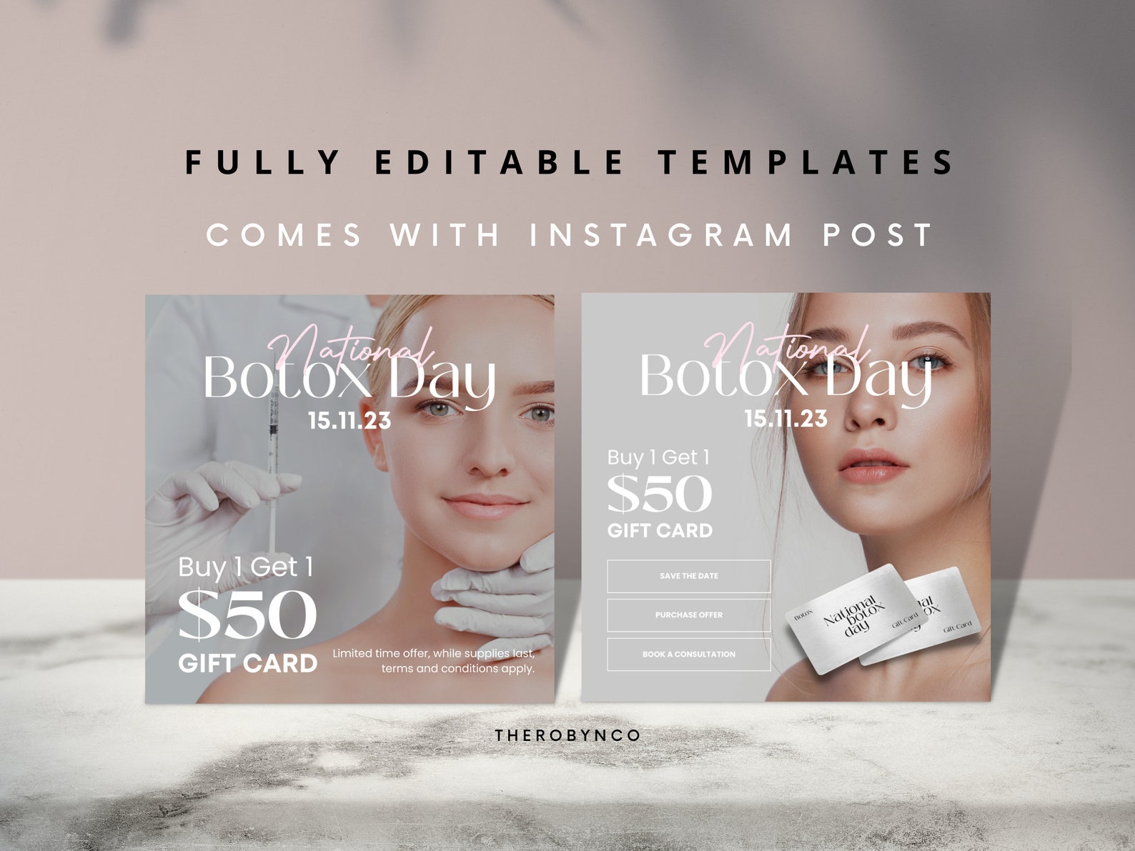 DIY National Botox's Day Filler Beauty Flyer Templates Design Brand ...