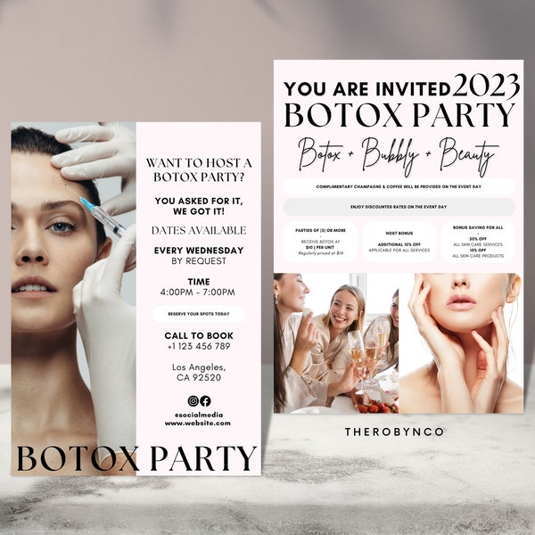 Botox Party Invitations - Etsy