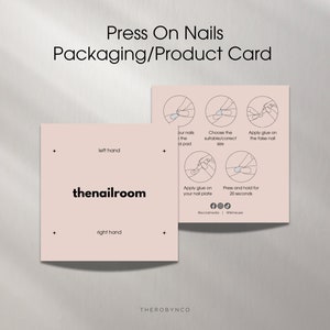 DIY Press on Nails Product Card Templates, Instructions How to Card ...