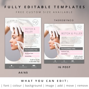 DIY Botox Dermal Filler Beauty Flyer Templates Design, Brand Awareness ...