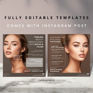 DIY Botox Dermal Filler Package Flyer Templates Design, Injection ...