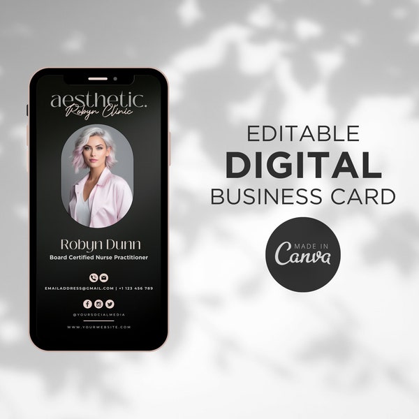 Aesthetic Nurse Business Card - Etsy