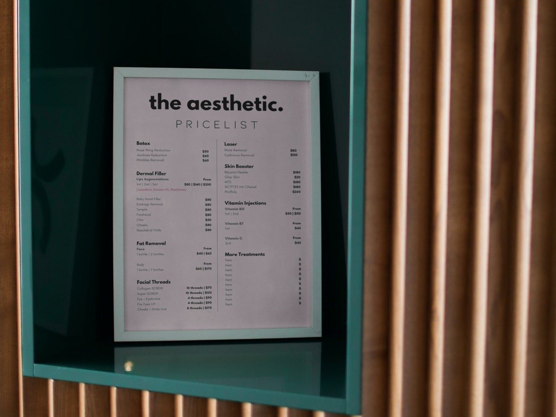 DIY Aesthetic Price List Design Templates Pre Made Complete - Etsy