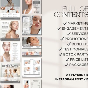 30 DIY Estheticians Botox Dermal Filler Instagram Post Templates Design ...