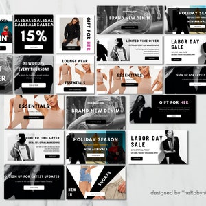 Web Banner, Fashion Website Banner, Editable, Instant Download, Shopify ...