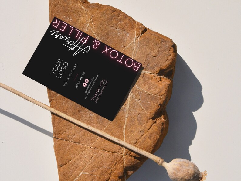 DIY Botox Filler Aftercare Card Design Mini Templates, Editable ...