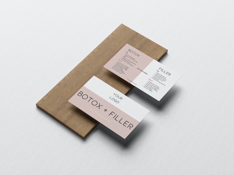 DIY Botox Filler Aftercare Card Design Mini Templates, Editable ...