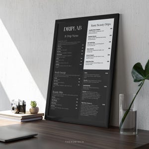 DIY IV Drips Price List Design Templates, Pre Made Complete Menu ...