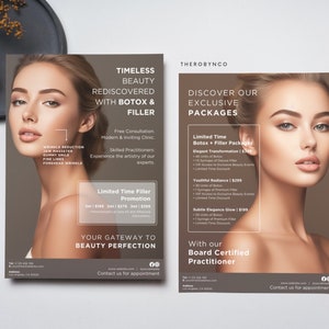 DIY Botox Dermal Filler Package Flyer Templates Design, Injection ...