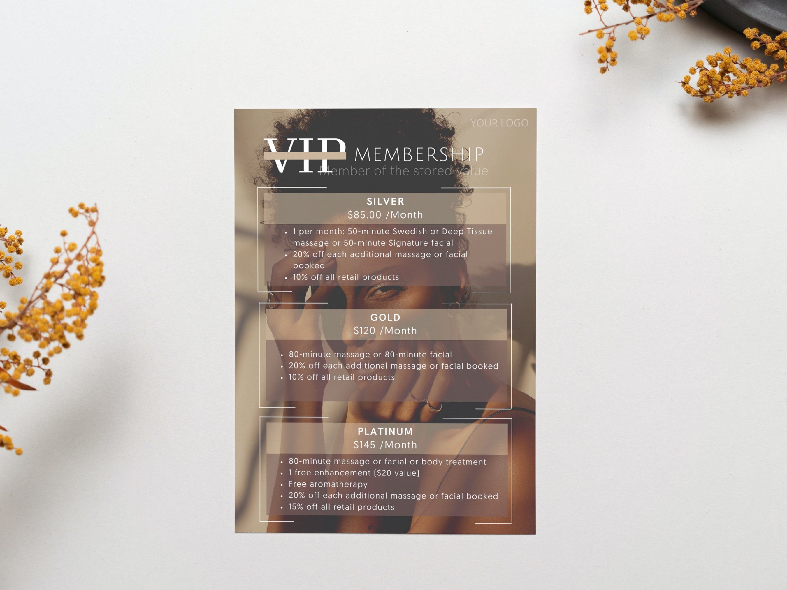 Beauty Salon VIP Membership Flyer Template Flyer Catalog - Etsy