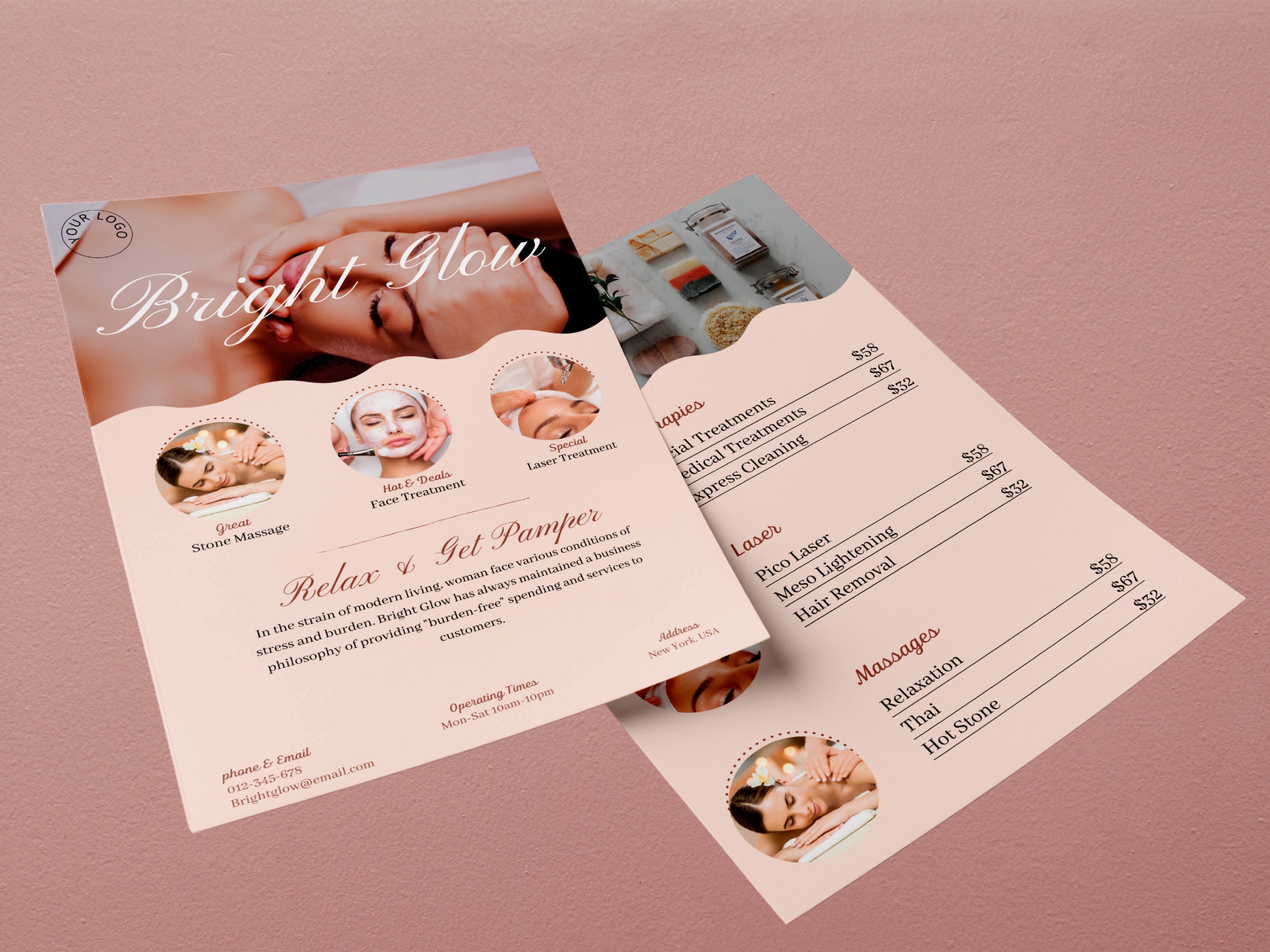 Beauty Salon Flyer Price List Template Flyer Price Menu - Etsy