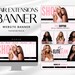 DIY Large Hair Extensions Website Banner Shopify Bundle Set Templates ...