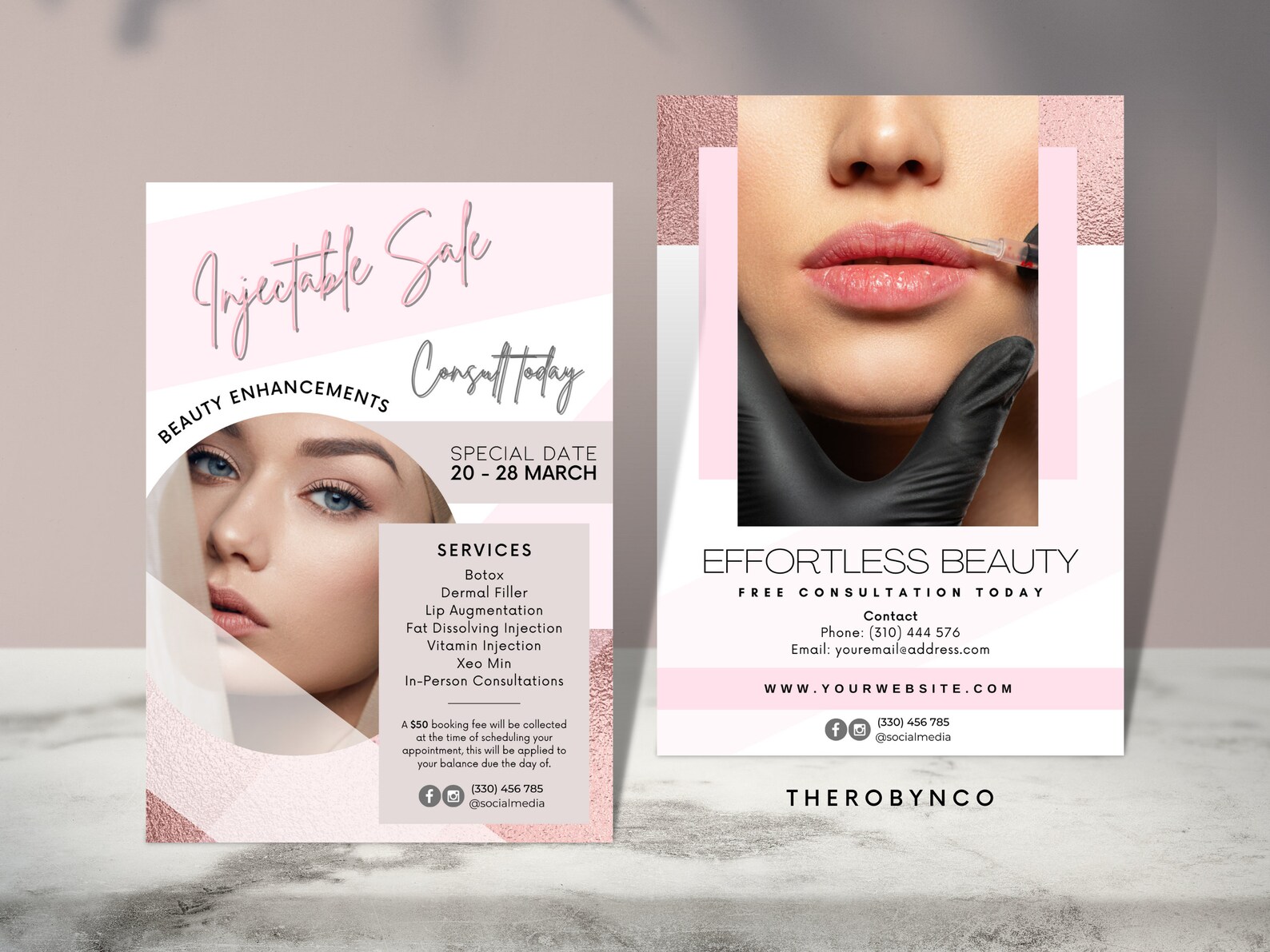 DIY Botox Dermal Filler Beauty Flyer Templates Design Brand | Etsy
