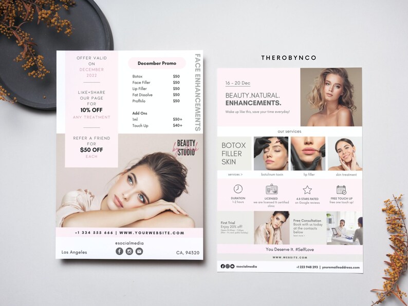 DIY Botox Dermal Filler Beauty Flyer Templates Design, Brand Awareness ...