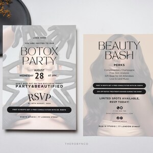 DIY Botox Party Invitation Flyer Templates, Editable Printable, Brand ...