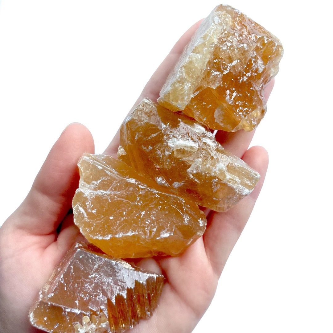 XL Honey Calcite - MOTIVATION - Raw Honey Calcite - Rough Honey Calcite ...