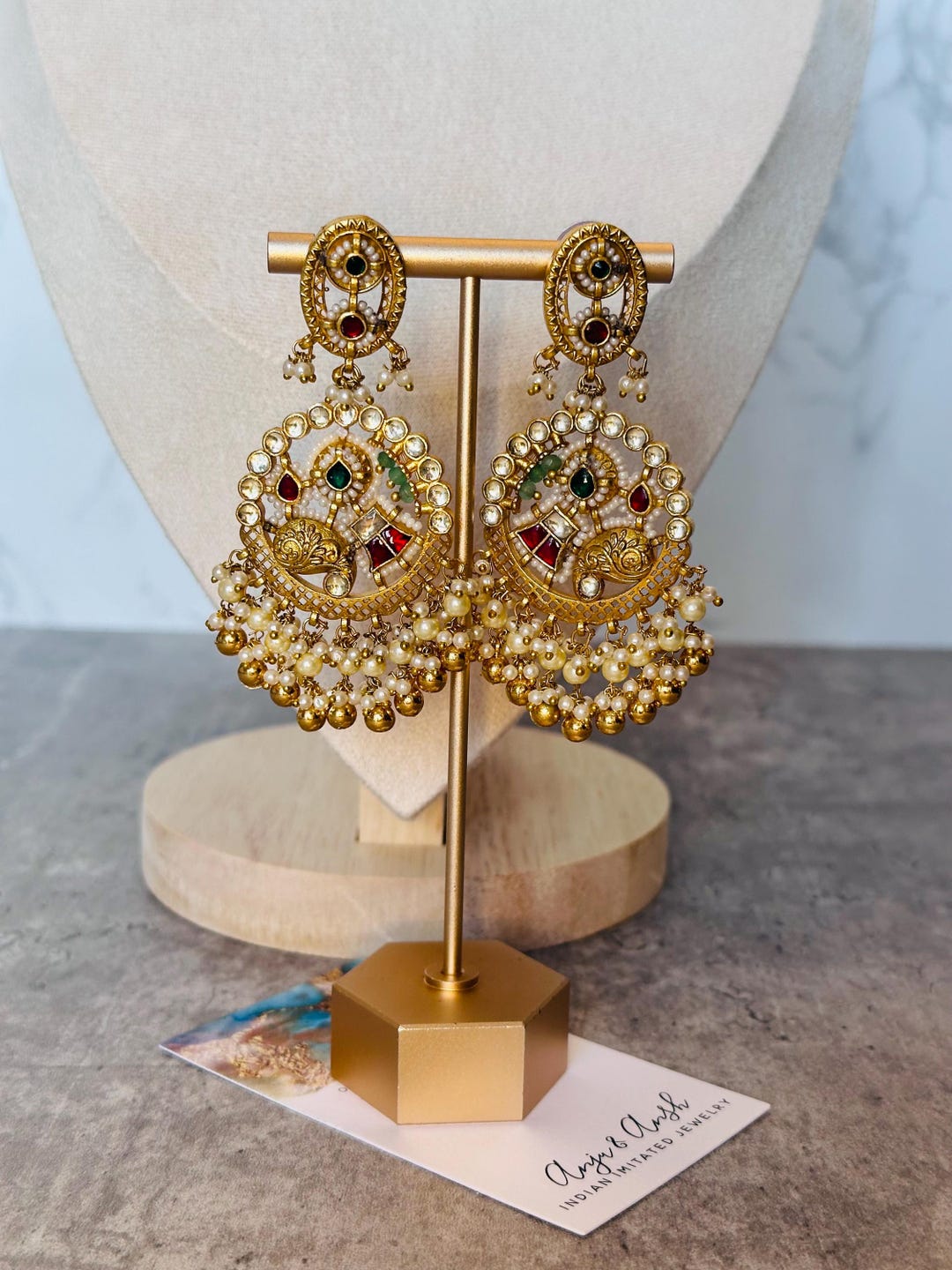 Indian Bridal Kundan Jewelry | Tyani Antique Choker Necklace ...