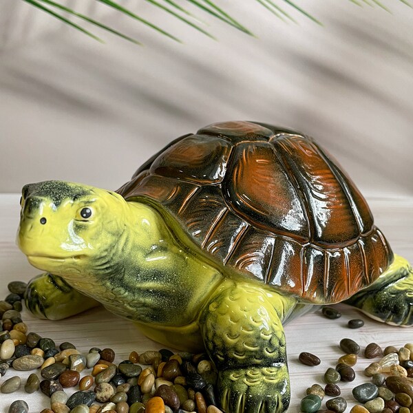 Ceramic Turtle Garden Statue - Etsy