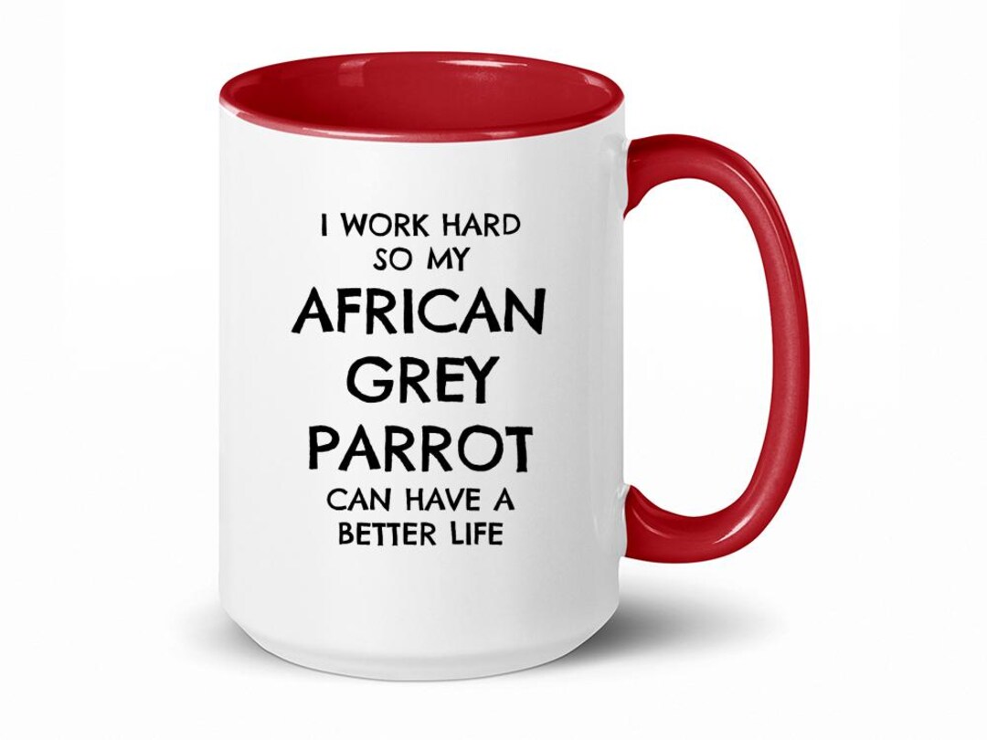 African Grey Parrot, African Grey Parrot Mug, African Grey Gift, AGP ...