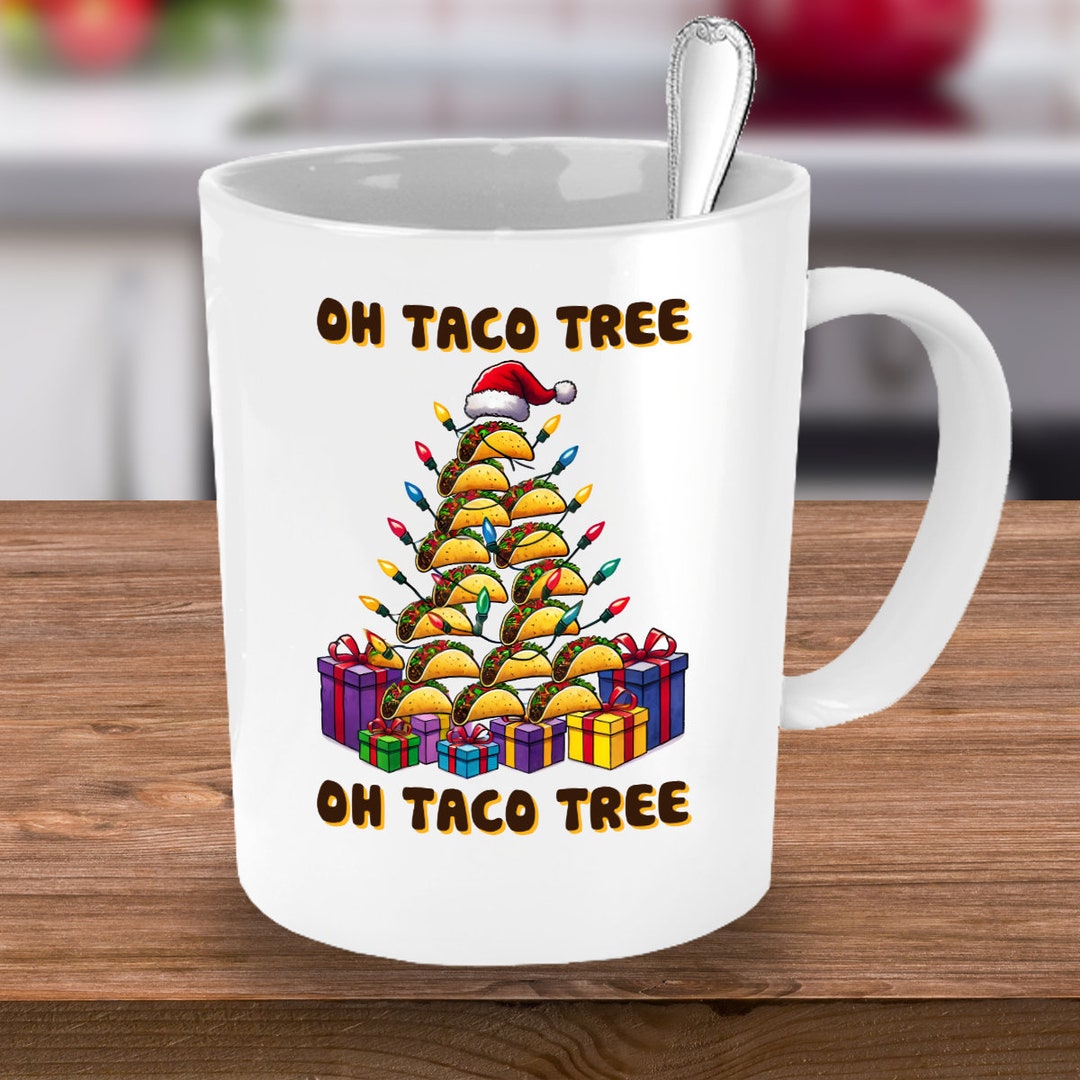 Taco Christmas Tree, Taco Mug, Taco Gift, Taco Gifts, Funny Taco Gift ...