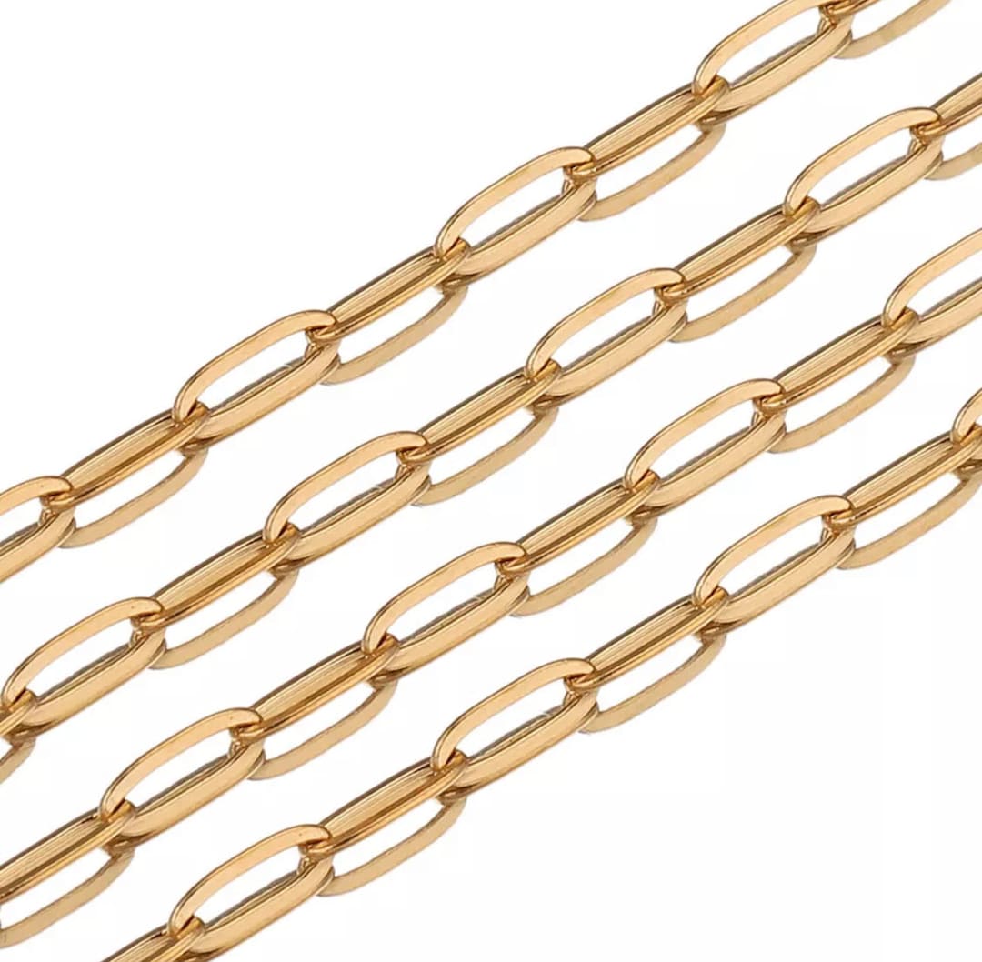 2 Meters DIY Oval Link Chain Sold by the Meter Made of Stainless Steel ...