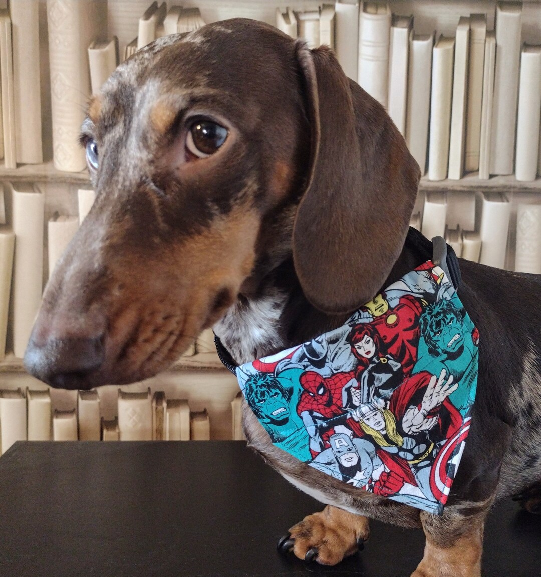 Marvel - Retro Avengers - Pet Bandana - Handmade Bespoke Over the ...