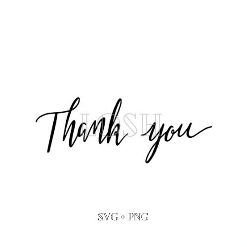 Thank You SVG PNG Digital File Instant Download - Etsy