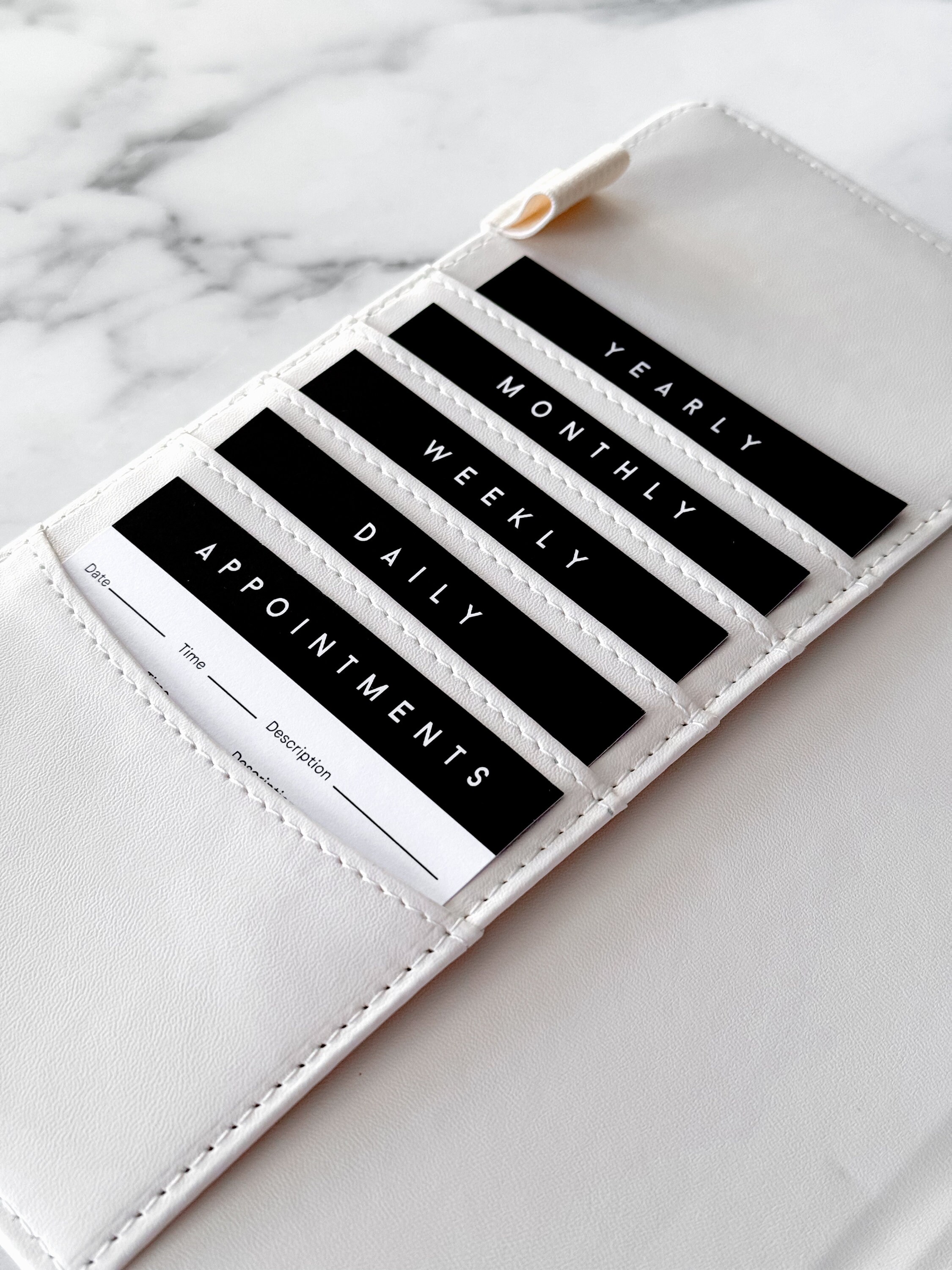 Planning Cards Appointment Card Double Sided Planning Essential Minimal ...