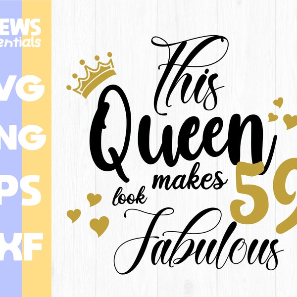 59 and Fabulous Svg - Etsy
