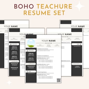 Boho | Teaching Resume Template | Powerpoint + Google Slides - Etsy ...
