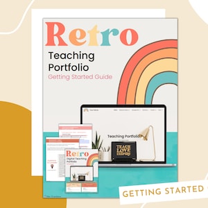 Retro Digital Teaching Portfolio Bundle | Google Site Template - Etsy
